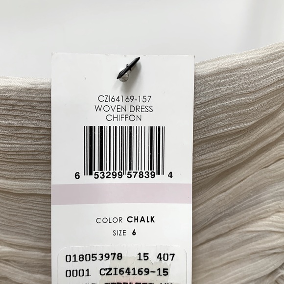 BCBG | Dresses | Bcbg Offwhite Chalk Ruffled Silk Chiffon Ostrich ...